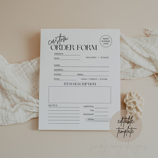 Custom Order Form - Etsy