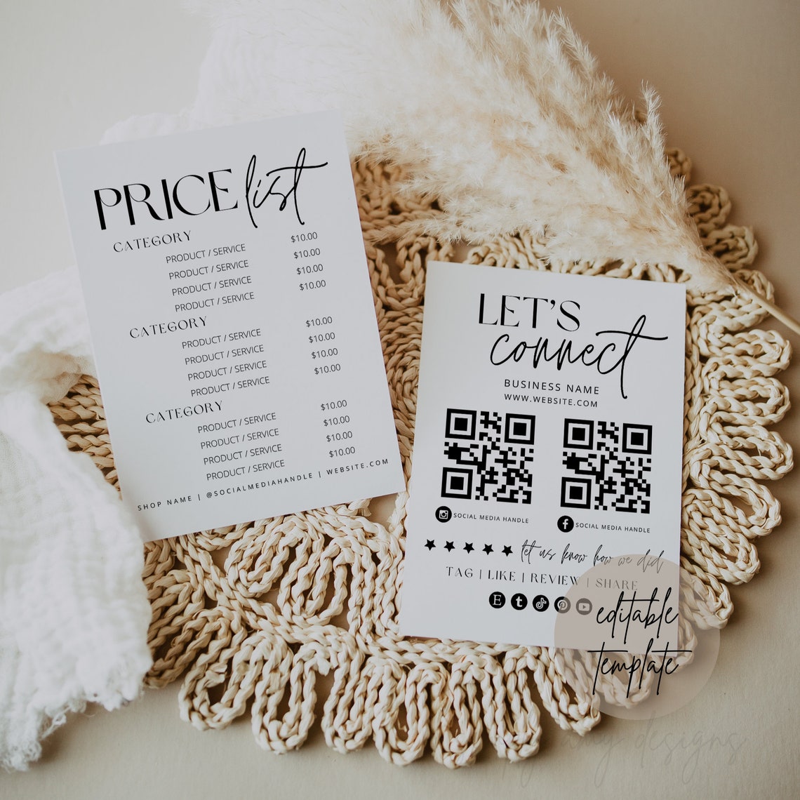 Editable Business Template Bundle Vendor Bundle Craft Show - Etsy