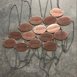 Custom Hand Stamped Decanter Tag - Copper - Etsy