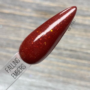 Falling Embers - Red Nail Dip Powder, Dip Powder for Nails, Acrylic ...