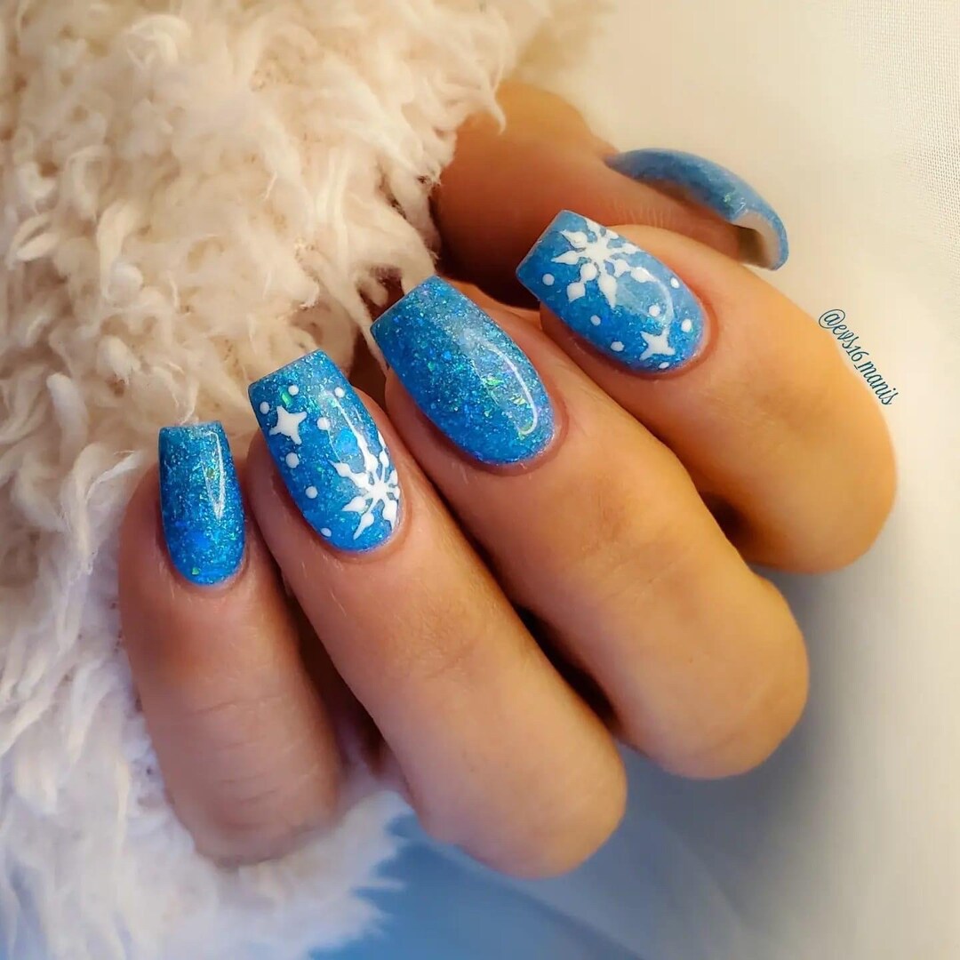 Last Chance Koritza Blue Shimmer Nail Dip Powder – Aurora Flakies - Etsy