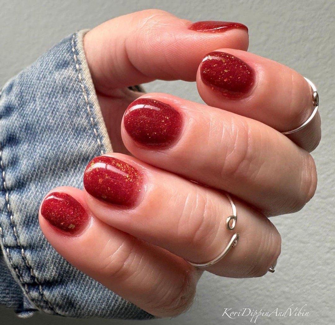 Falling Embers - Red Nail Dip Powder, Dip Powder for Nails, Acrylic ...