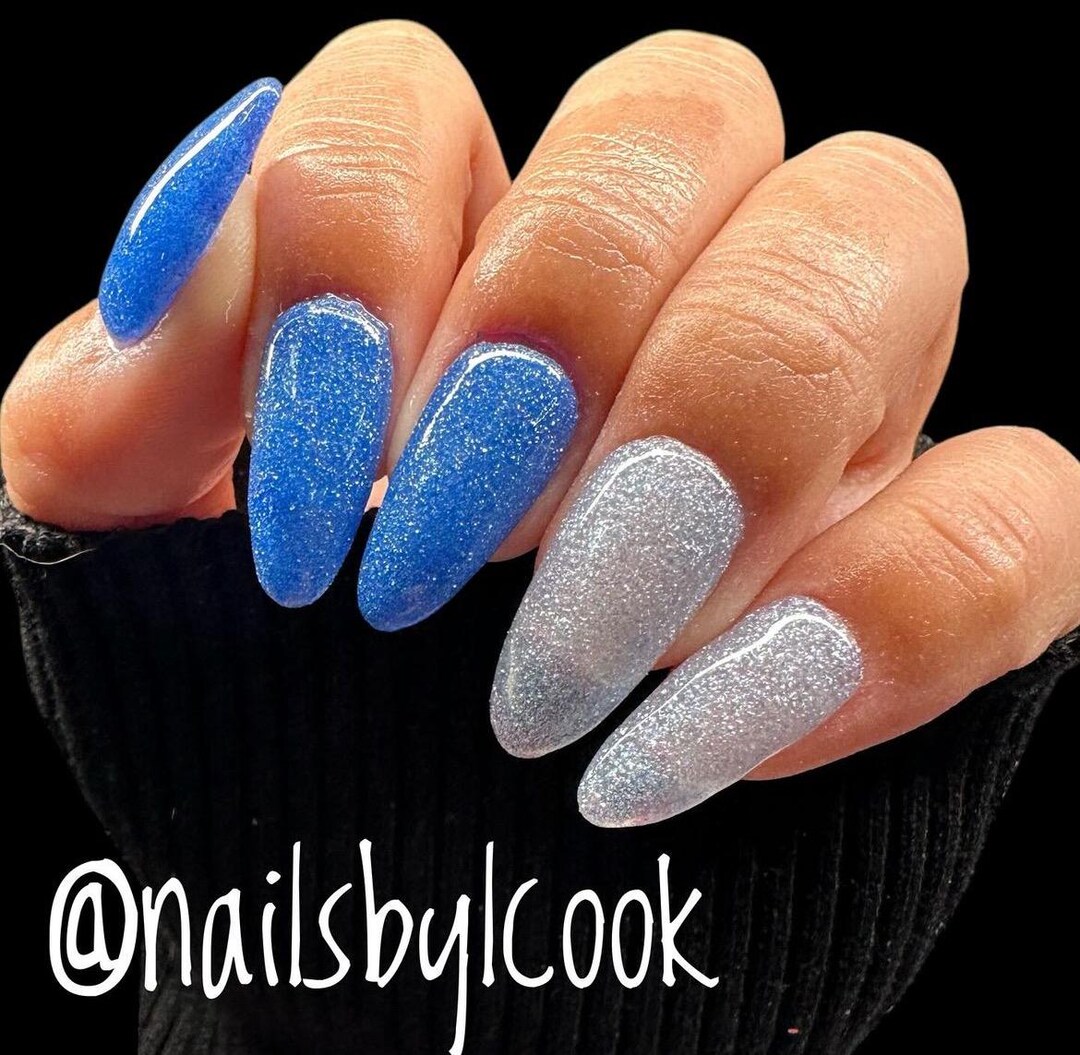 Crystal Snowdust - Nail Dip Powder, Blue Nail Dip, Acrylic Nail Powder ...