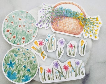 Botanical Branch Stickers One Inch Round Seals - Etsy