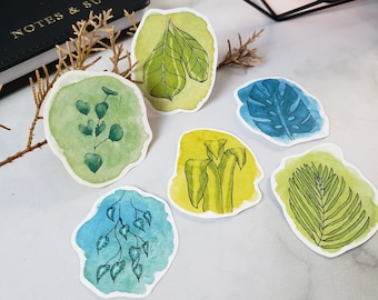 Botanical Branch Stickers One Inch Round Seals - Etsy