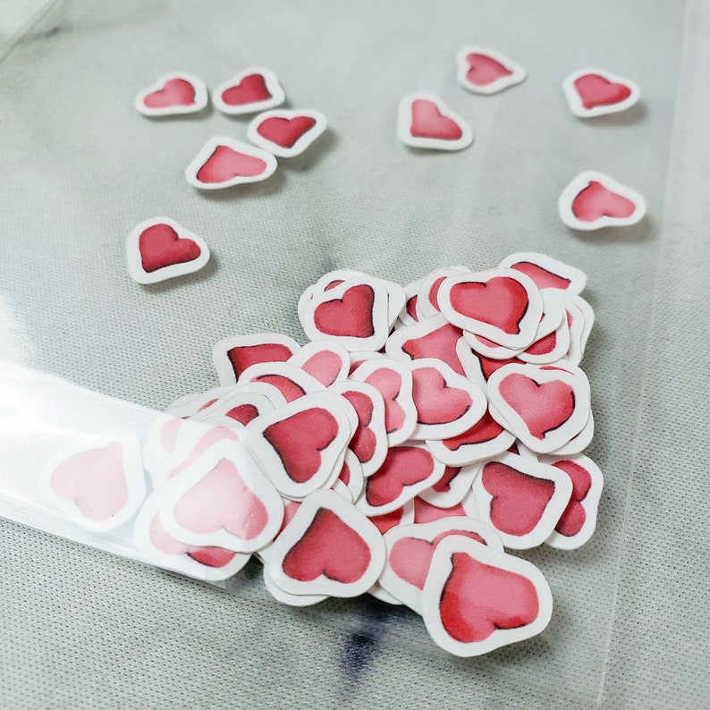Hearts Sticker Sheet/pack | Matte Sticker Paper |journal Stickers - Etsy