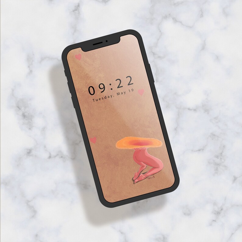 Sexy Mushroom Phone Wallpaper Instant Download Digital Art Background ...