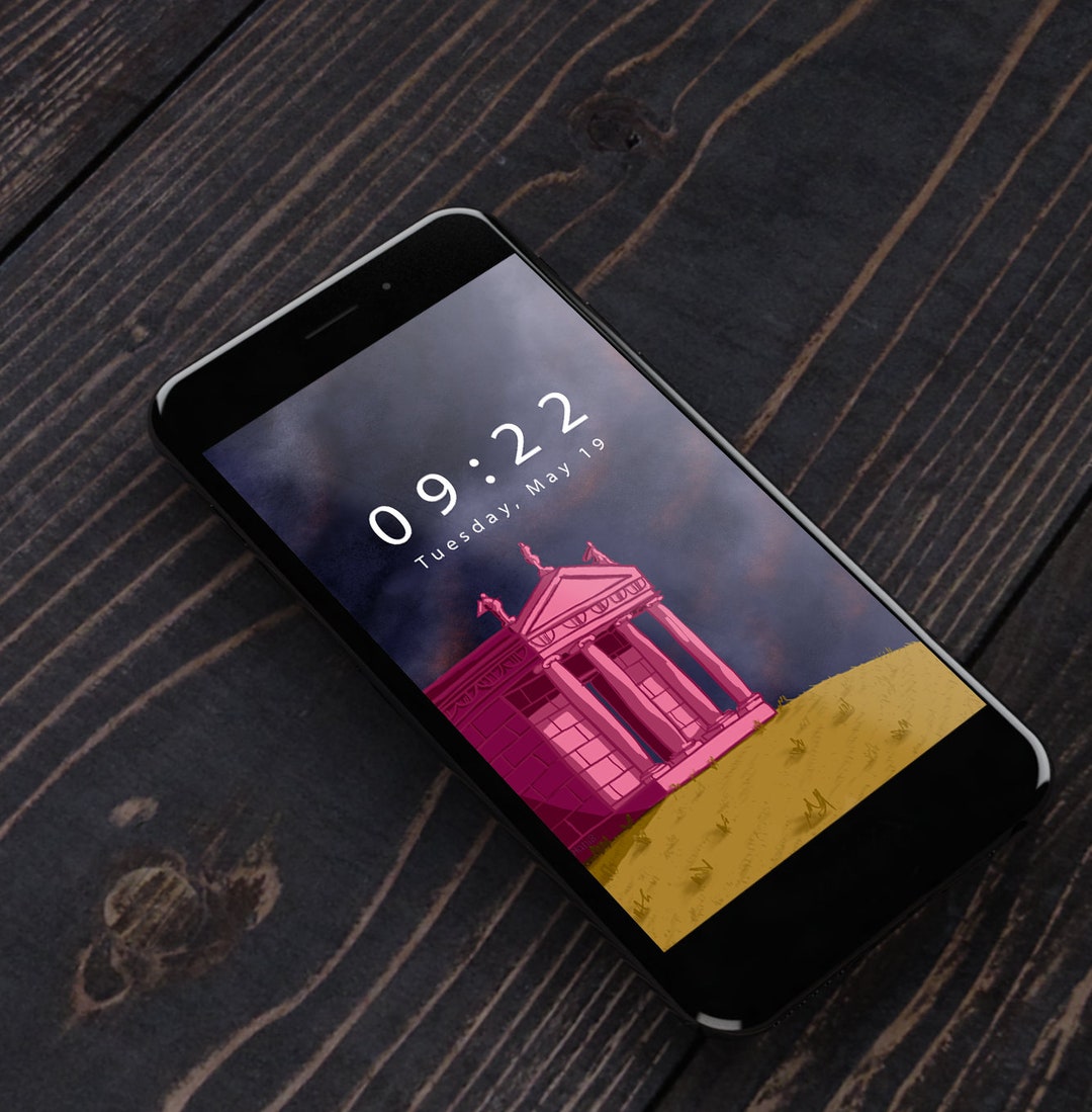 Roman Temple Phone Wallpaper Instant Download Digital Art Background - Etsy