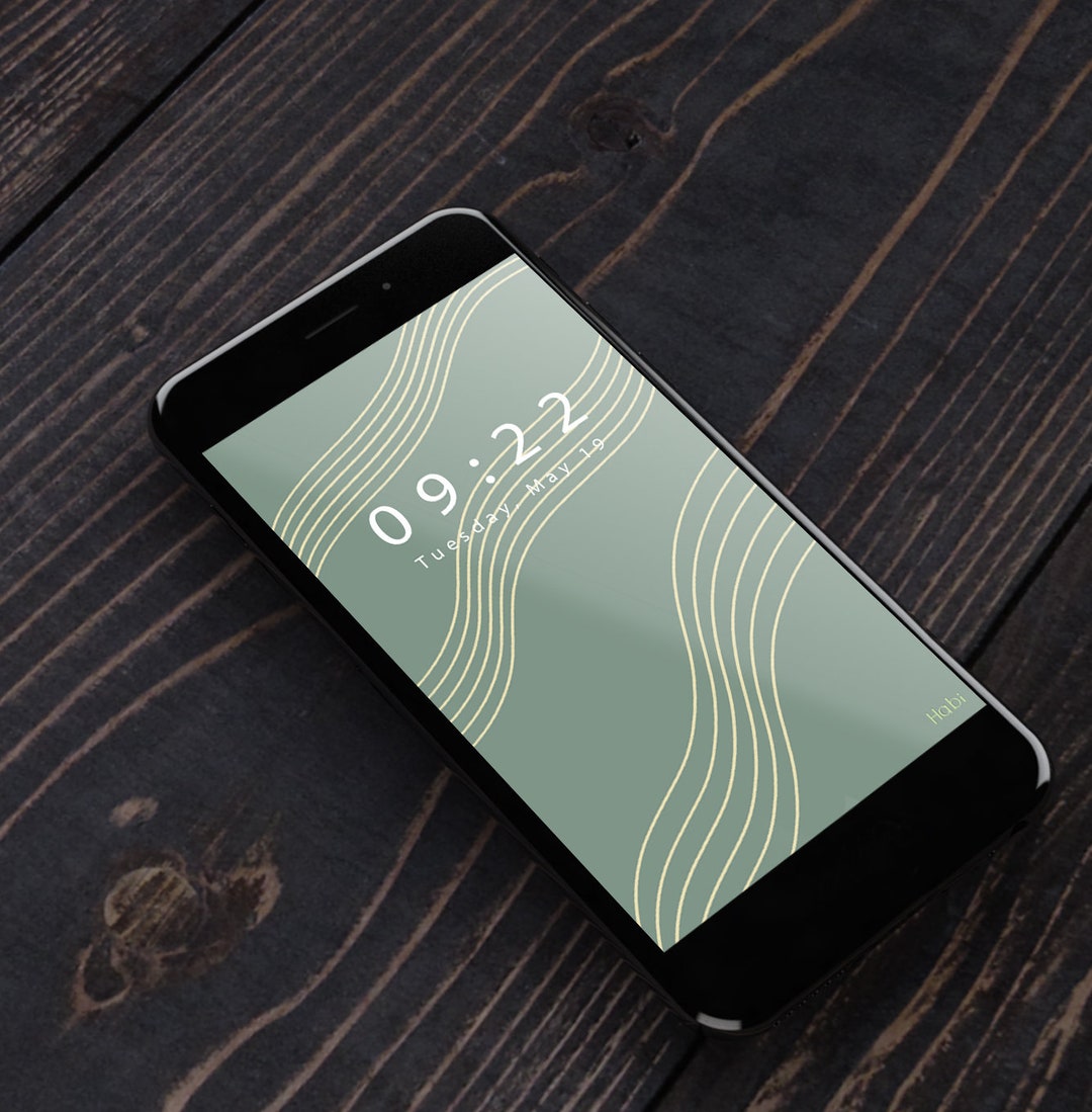 Abstract Waves Phone Wallpaper || Instant Download || Minimalist ...