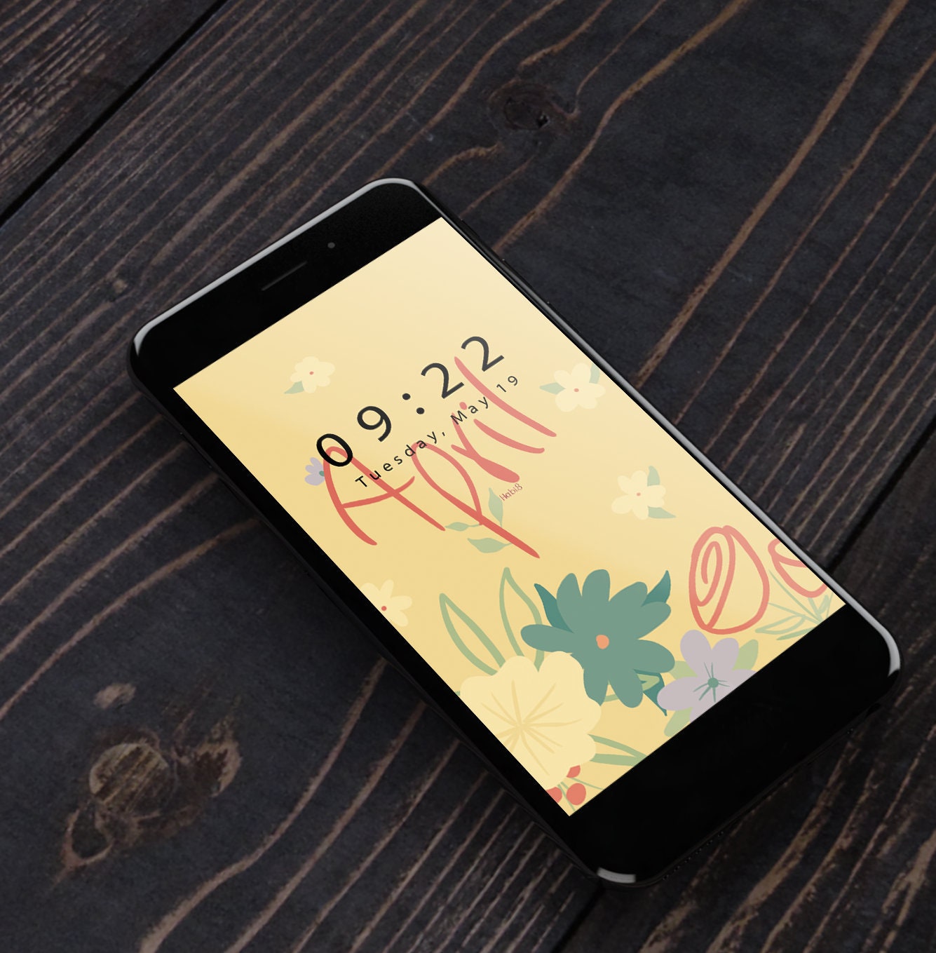 April Floral Phone Wallpaper || Instant Download - Etsy