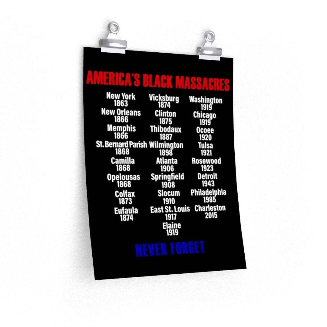 Educational Wall Art Black History Poster Tulsa Massacre Classroom ...