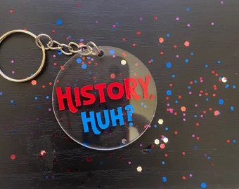 Red, White, and Royal Blue History Huh Book Page Necklace With Charm - Etsy