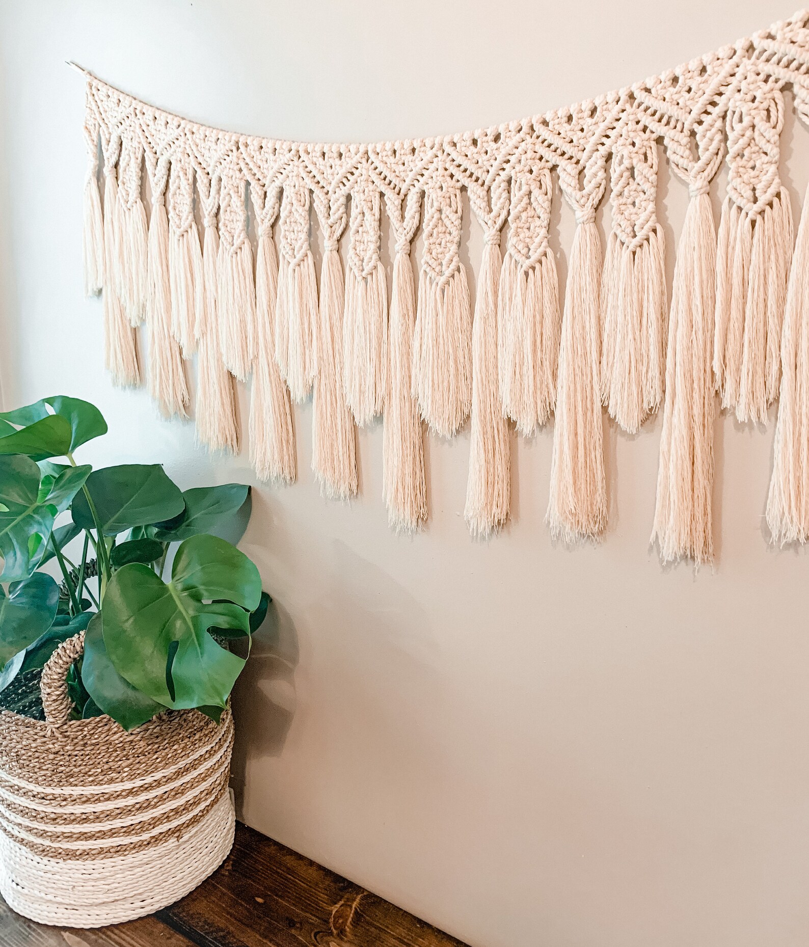 Large Macrame Wall Garland Macrame Home Decor Boho Home - Etsy