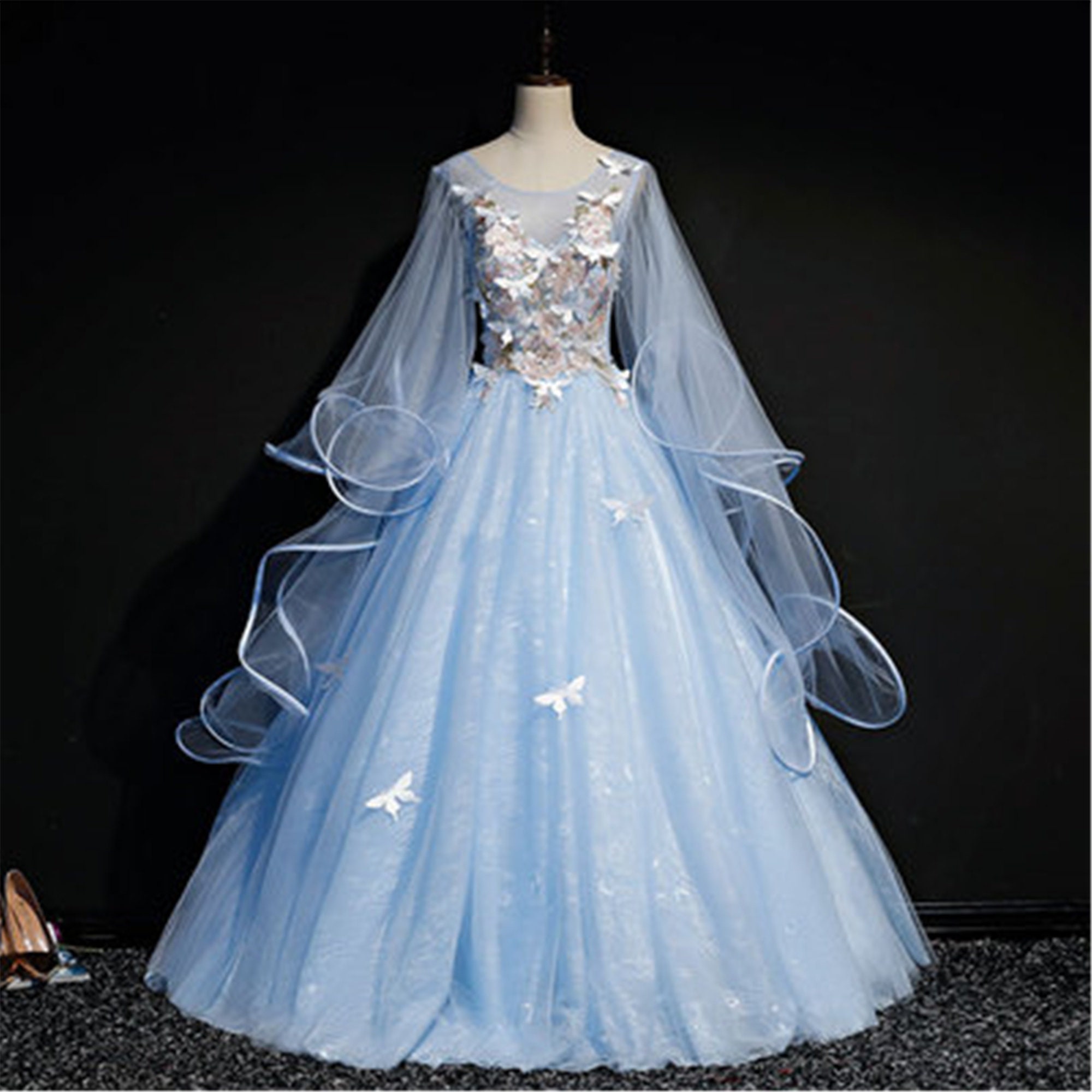 Light Blue Puffy Quinceanera Dresses