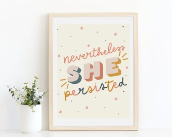 She Persisted Print - Etsy