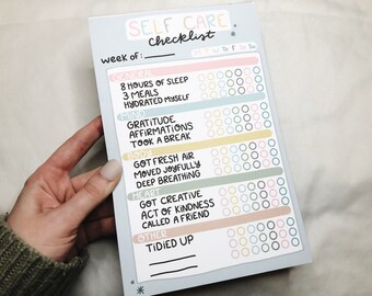 Self Care Notepad - Etsy