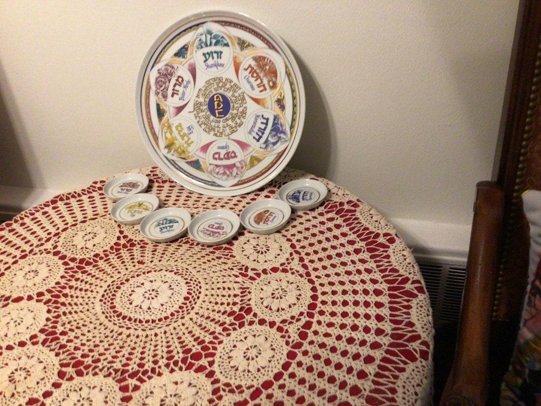 7 Pces Seder Plate Set - Etsy