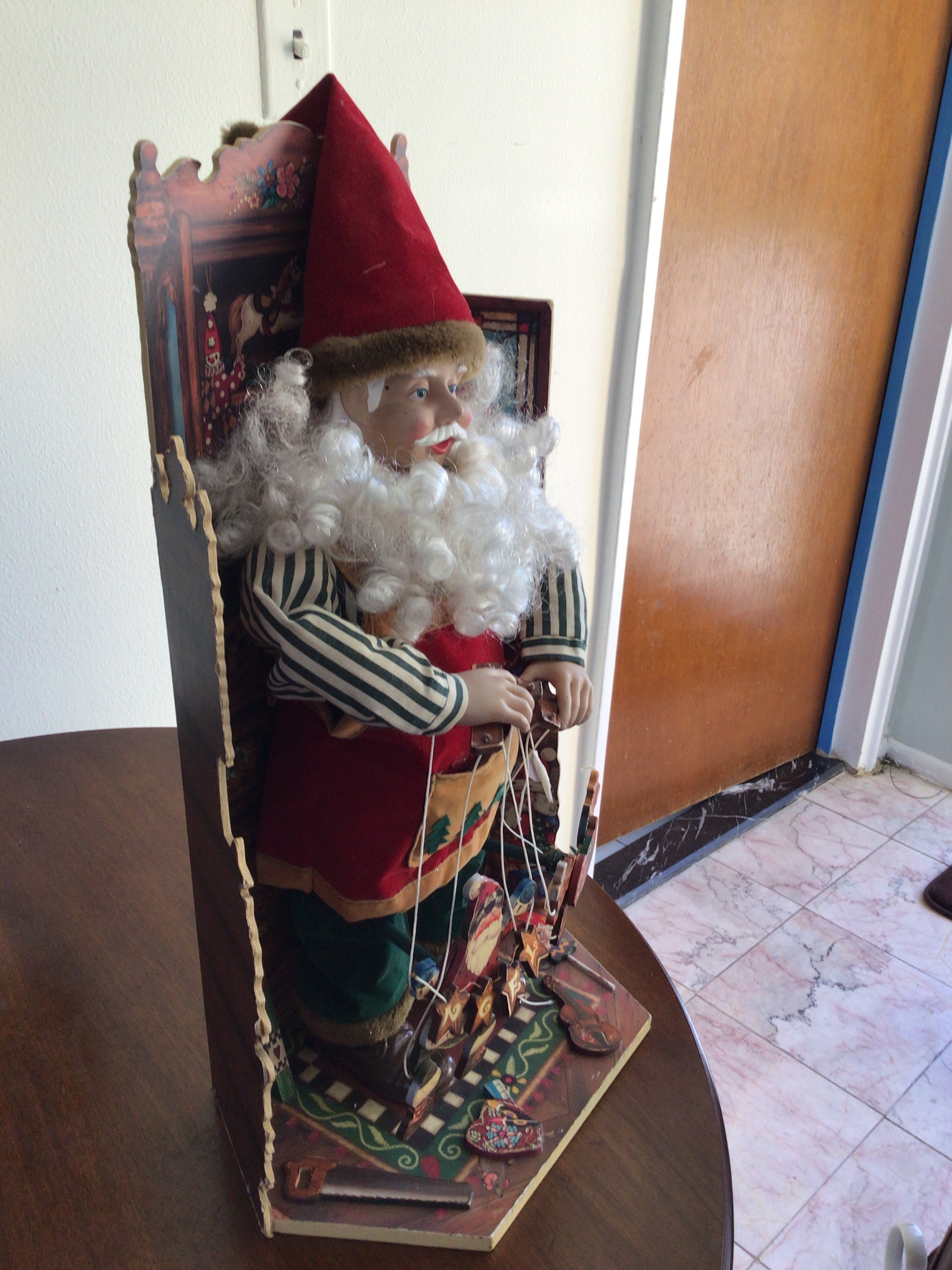 Vintage Animatronic Santas Music Box With Marionette Puppets - Etsy