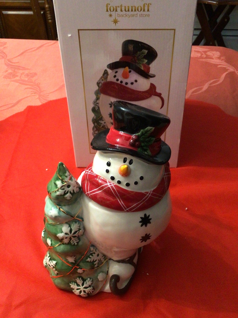 Fortunoff Christmas Cookie Jar - Etsy