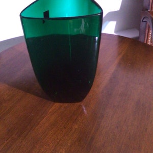 Oneida Crystal 24% Lead Crystal Dark Green Vase - Etsy