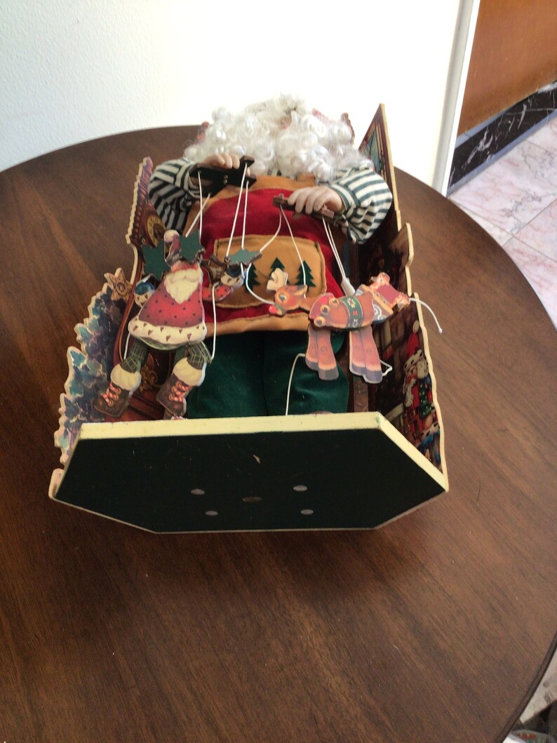 Vintage Animatronic Santas Music Box With Marionette Puppets - Etsy