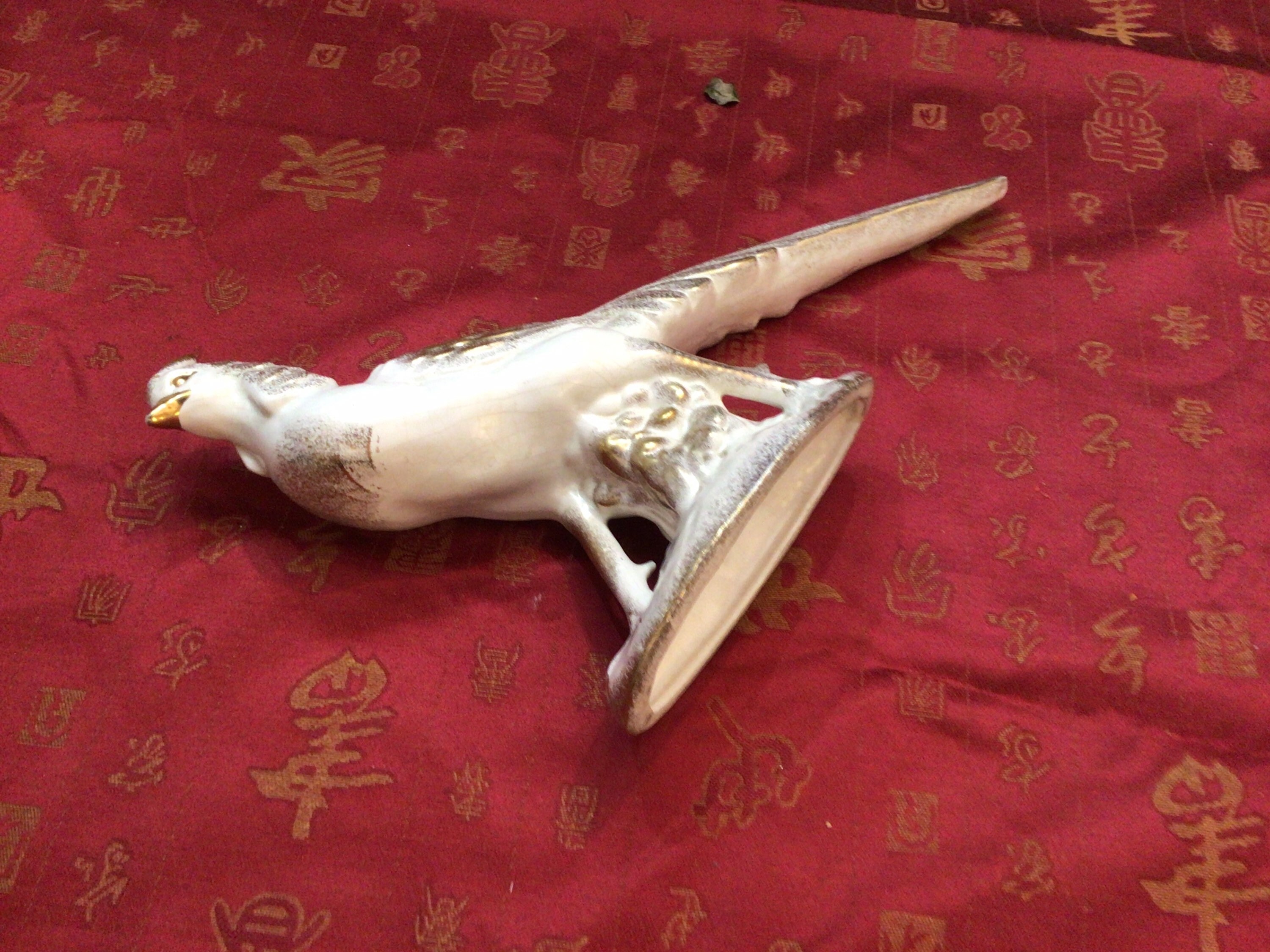 Large Bird Figurine With 22k Gold Tweed - Etsy