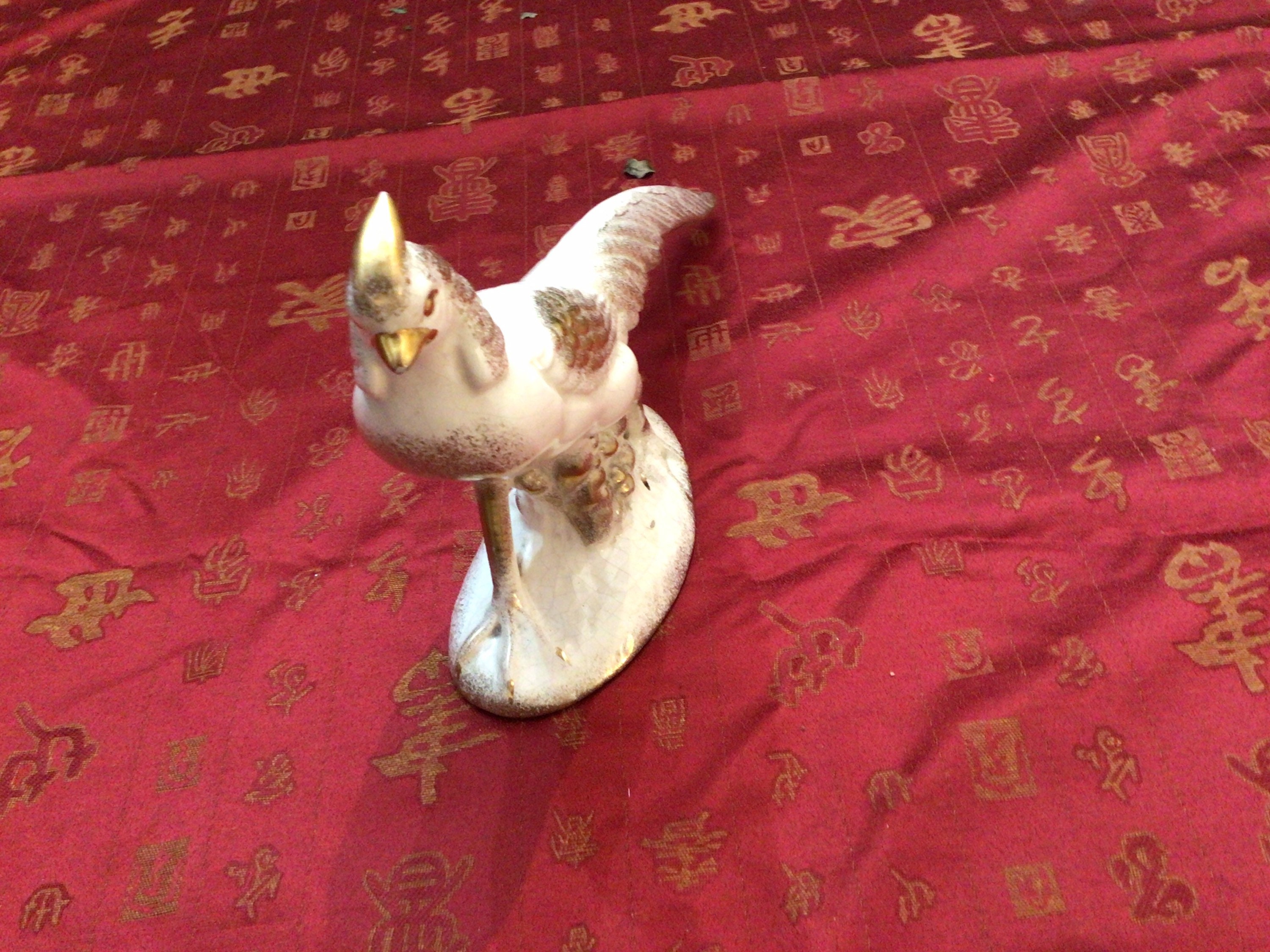 Large Bird Figurine With 22k Gold Tweed - Etsy