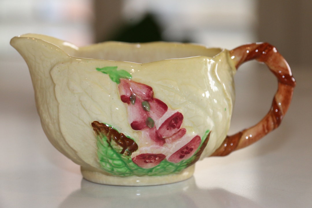 Vintage Carlton Ware Yellow Foxglove Creamer Jug High Tea Afternoon Tea ...