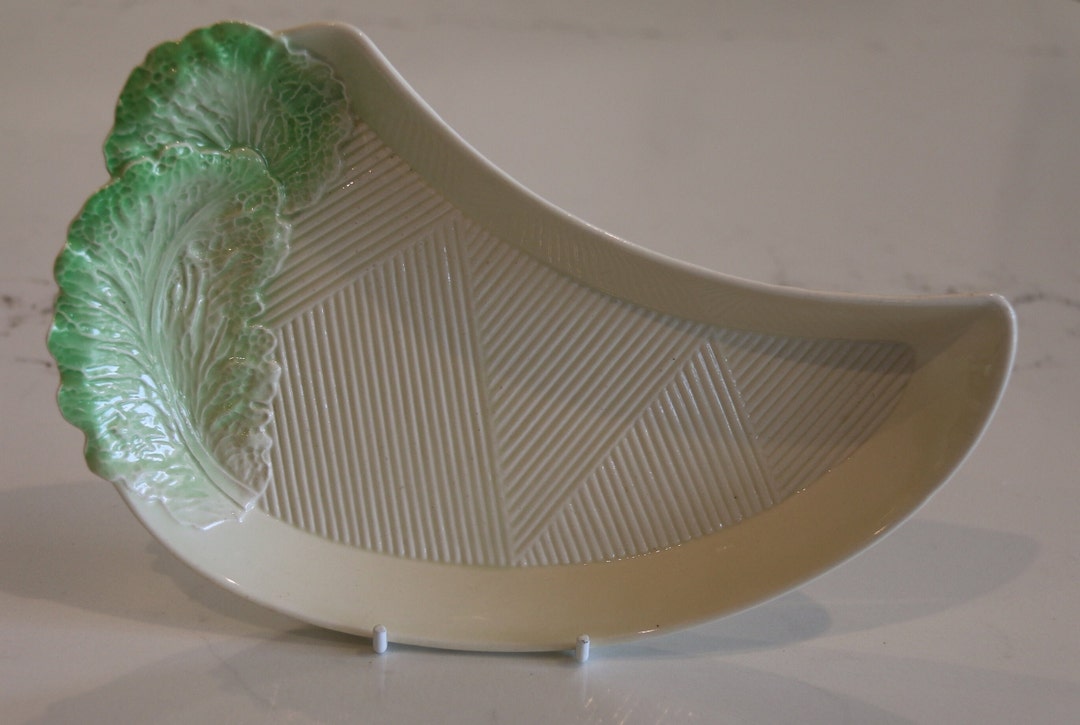 Vintage Art Deco Carlton Ware Lettuce Leaf Dish 1950's Crescent Shaped ...