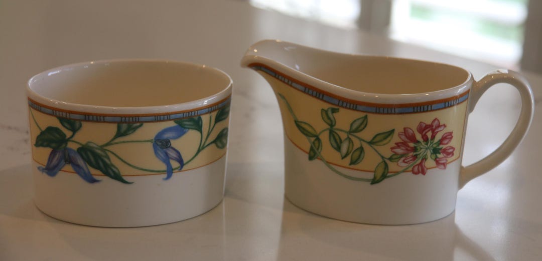 Vintage Johnson Brothers Spring Medley Sugar Bowl and Creamer Set - Etsy