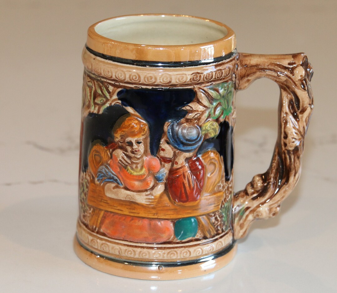 Vintage Lustre Ware Stein/tankard Beer Mug German Style Ladies Talking ...