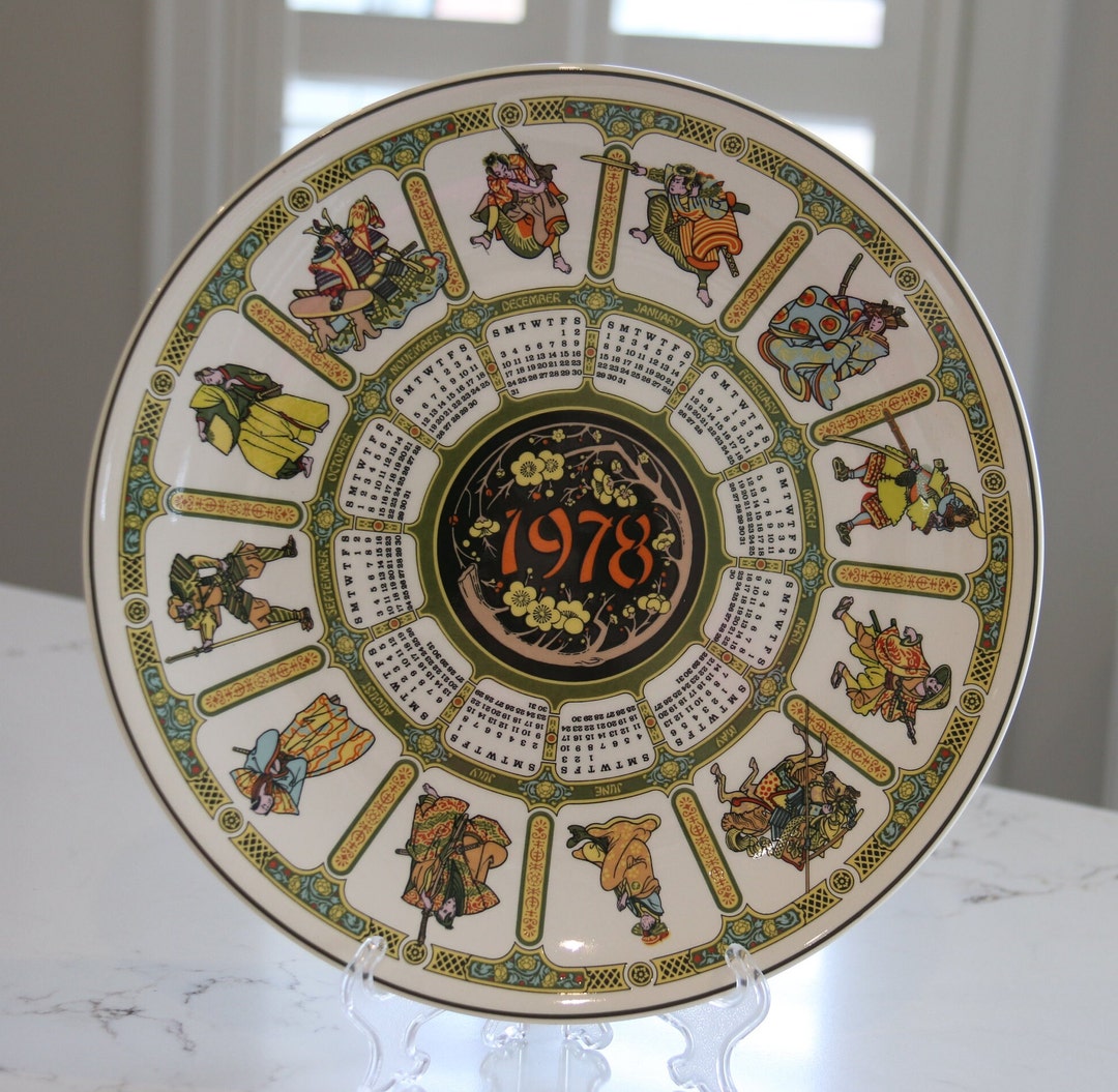 Vintage Wedgwood Calendar Plate '1978' Samurai Eighth Series Birthday ...