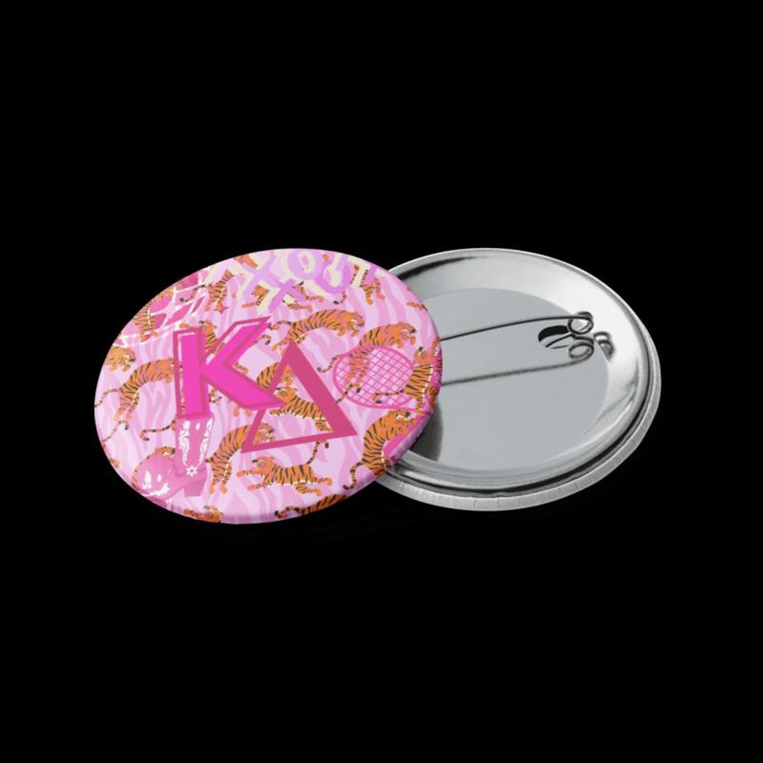 Custom Sorority Pin I Pink I Gameday Pin I Tailgate Button I Greek Life ...
