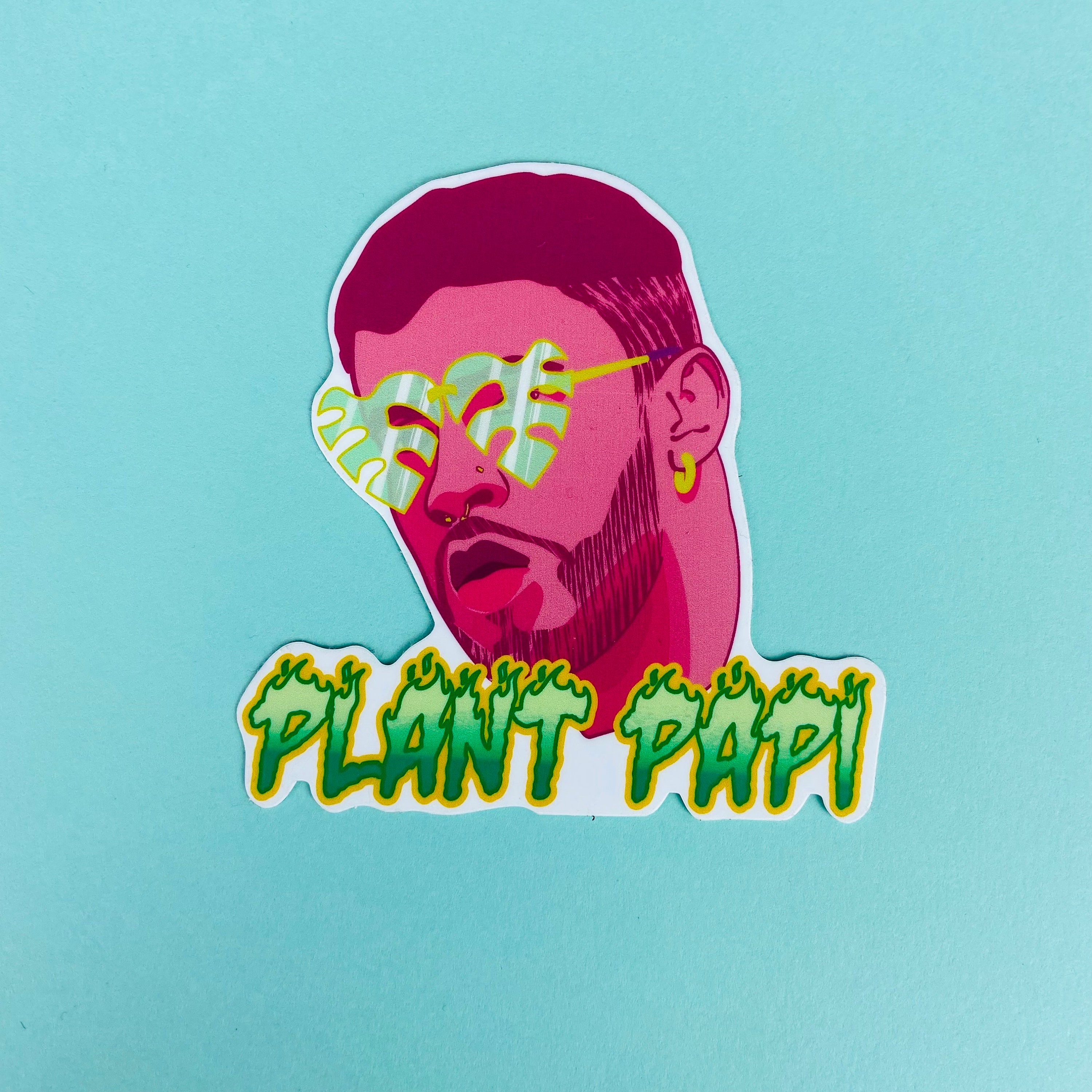 Plant Papi Bad Bunny Sticker 3 Water Resistant House Plants - Etsy