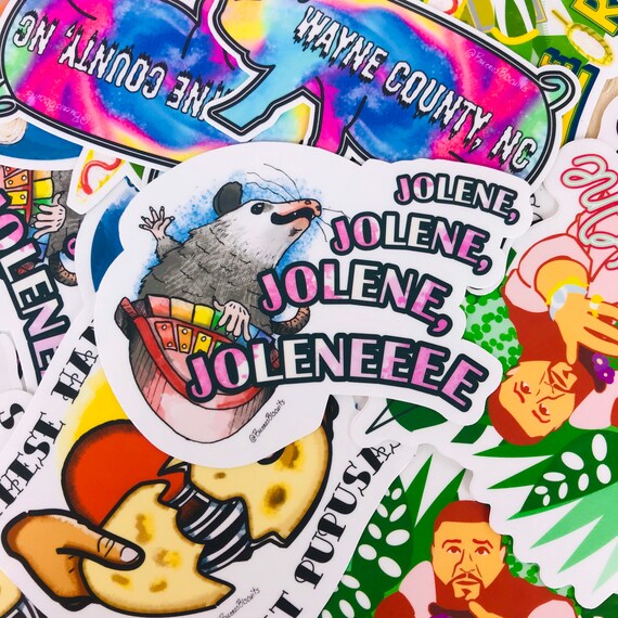 Singing Possum Jolene 3 sticker southern dolly Laptop Planner | Etsy