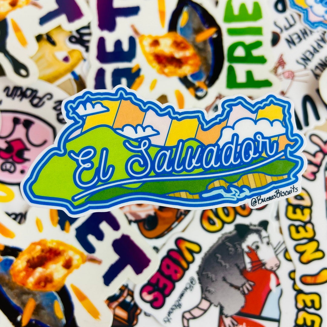 El Salvador Mi País 3” Sticker Latinx Latino Salvadoran Salvadoreño ...