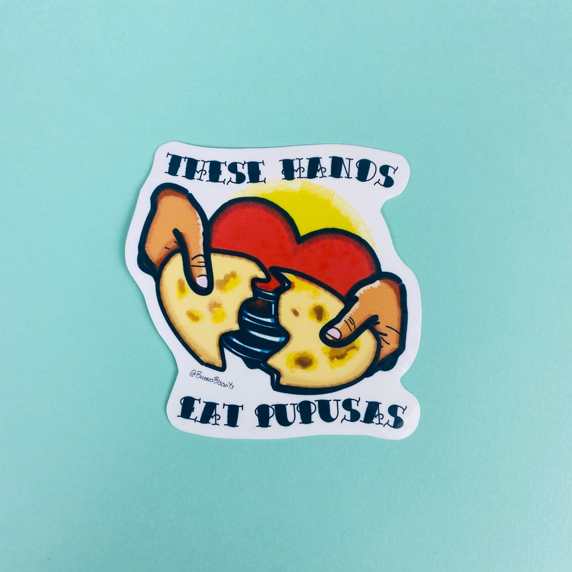 Pupusa Hands 3 Sticker Latinx Latino Food El Salvador - Etsy