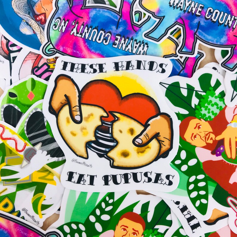 Pupusa Hands 3 Sticker Latinx Latino Food El Salvador | Etsy
