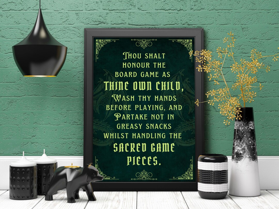 Funny Board Game Rules Poster - Etsy