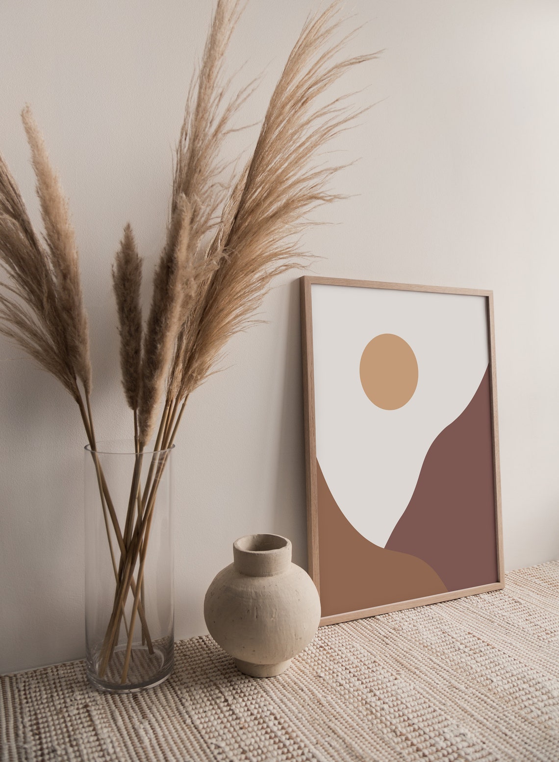 Terracotta Mountains Printable Wall Art | Modern Minimal Art | Boho ...
