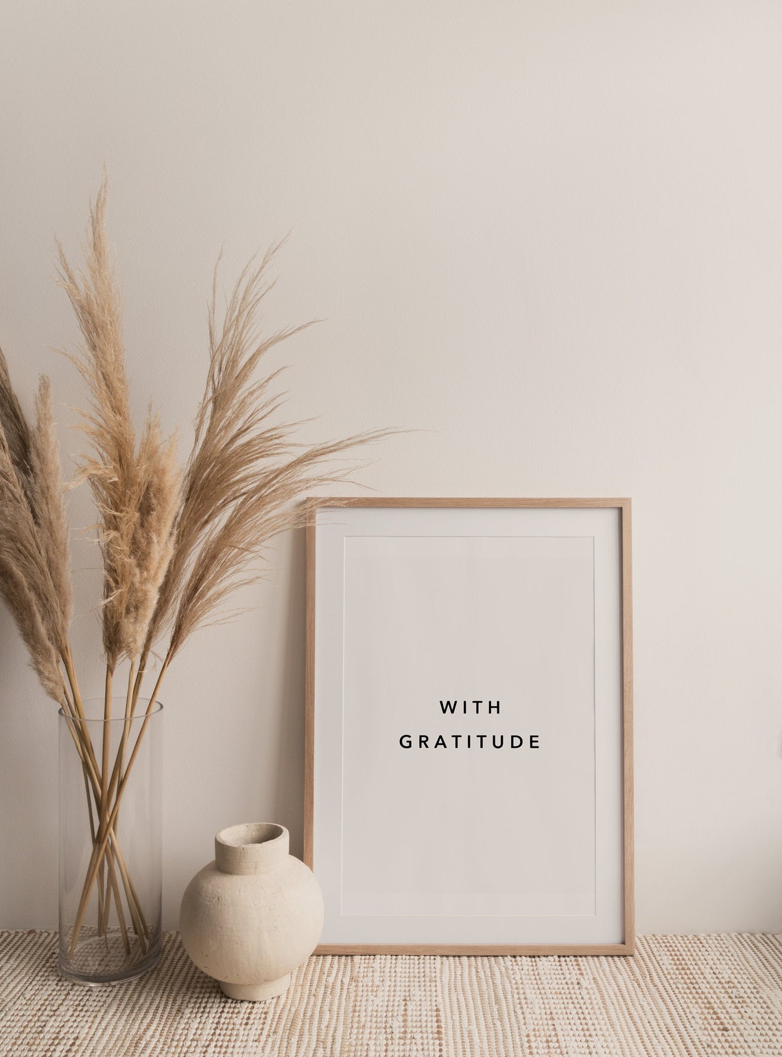 With Gratitude Printable Wall Art Quote Print Modern | Etsy