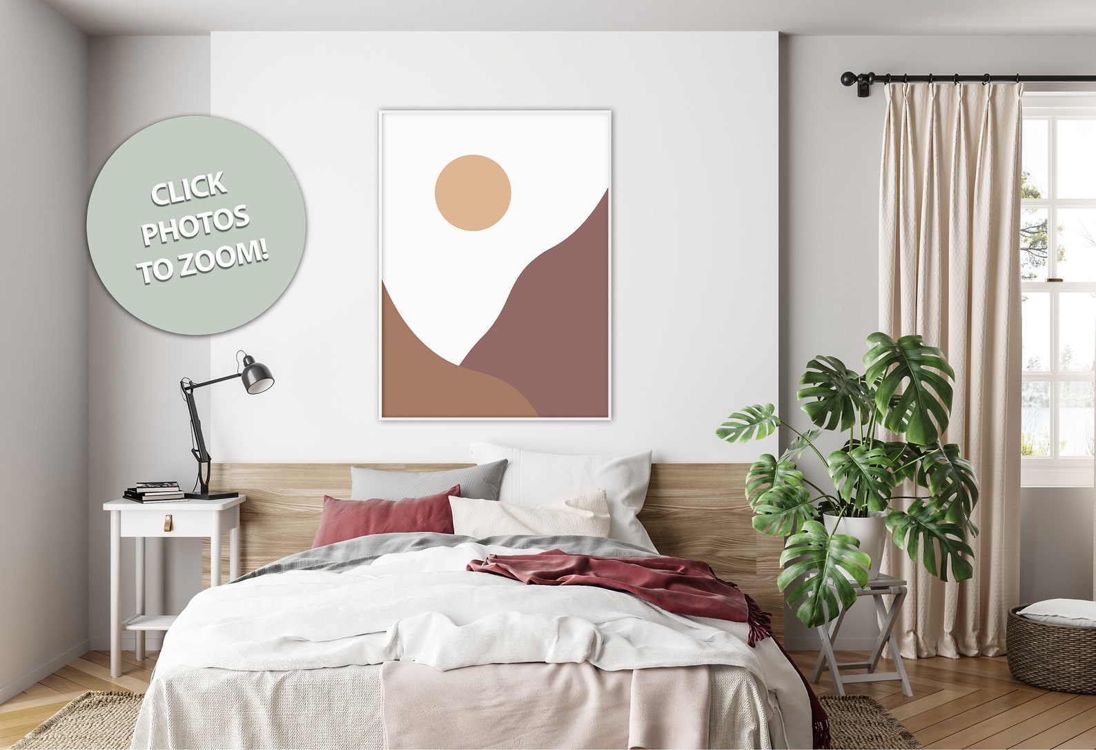Terracotta Mountains Printable Wall Art | Modern Minimal Art | Boho ...