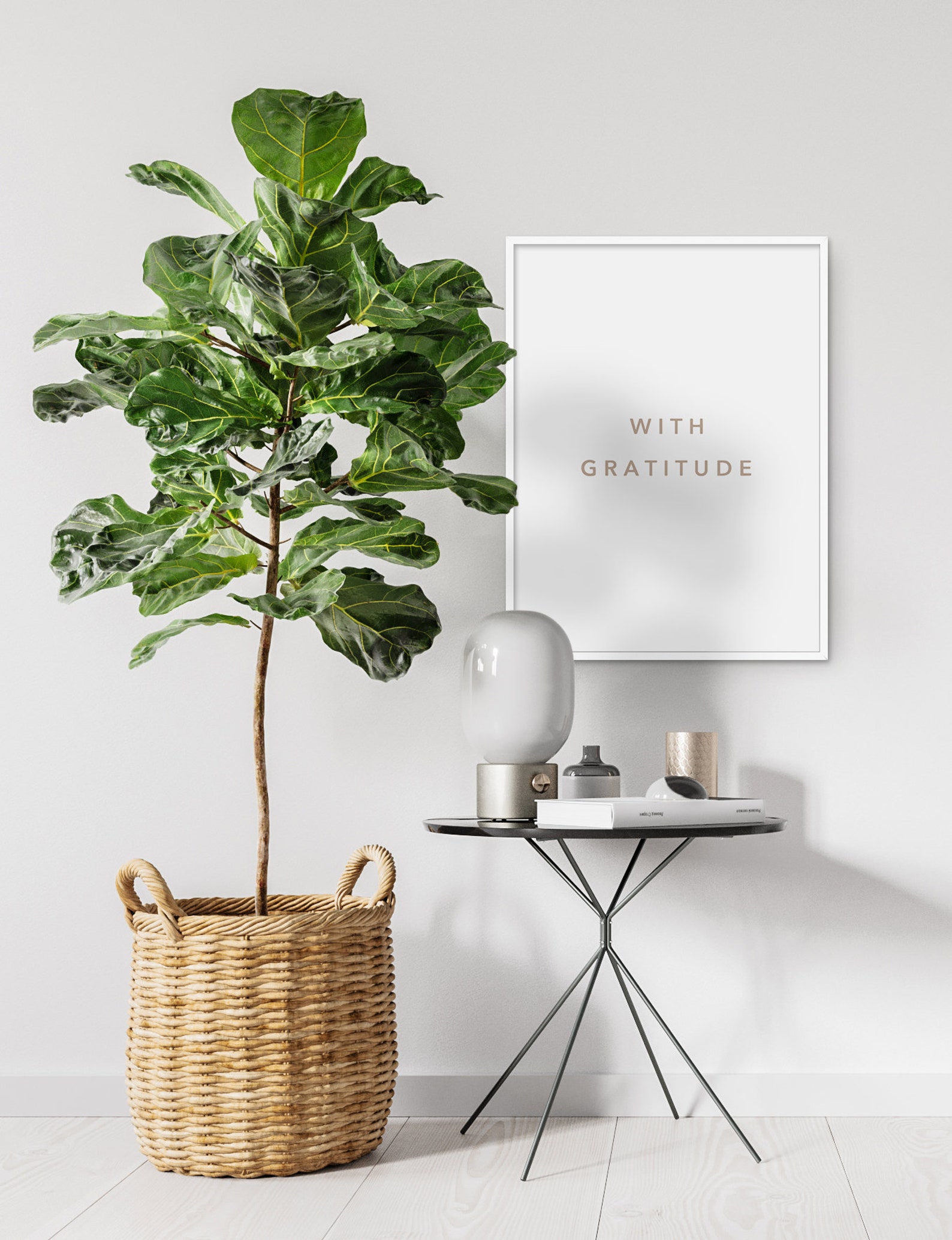 With Gratitude Printable Wall Art Quote Print Modern | Etsy