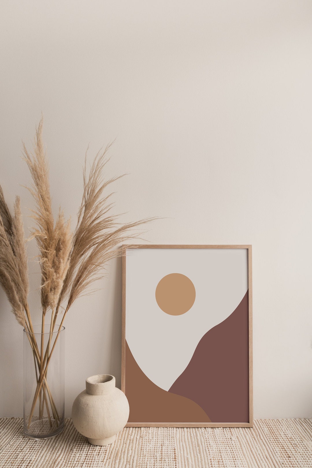 Terracotta Mountains Printable Wall Art | Modern Minimal Art | Boho ...