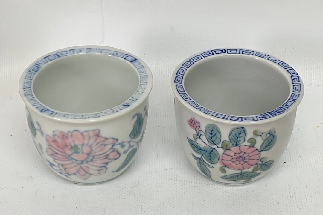 Set of 2 Mini Fish Bowl Pots -japanese Fish Bowls - Etsy