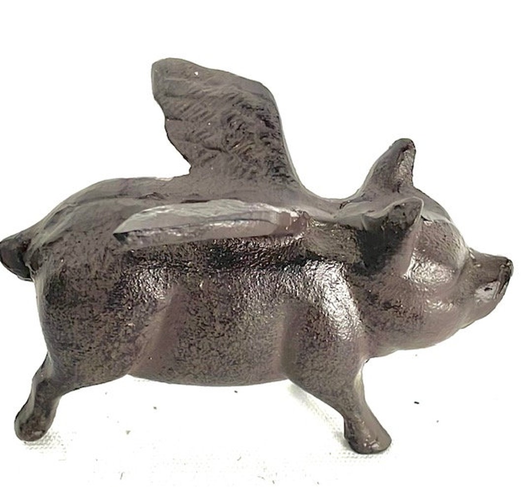 Cast Iron Flying Pig - Etsy
