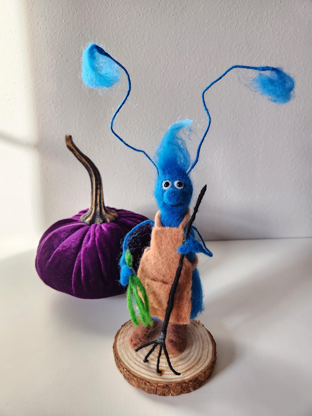 Needle Felted Cockroach Interior Toy Cockroach Gardener, Plant Person ...