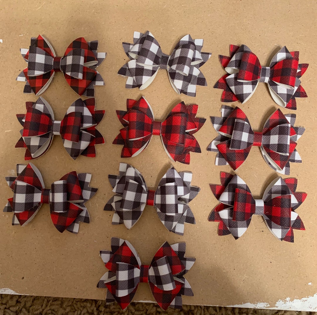 Buffalo Check Bows - Etsy