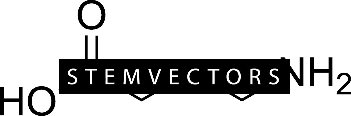 GABA Chemical Structure digital Download Black and White Vector Clip ...