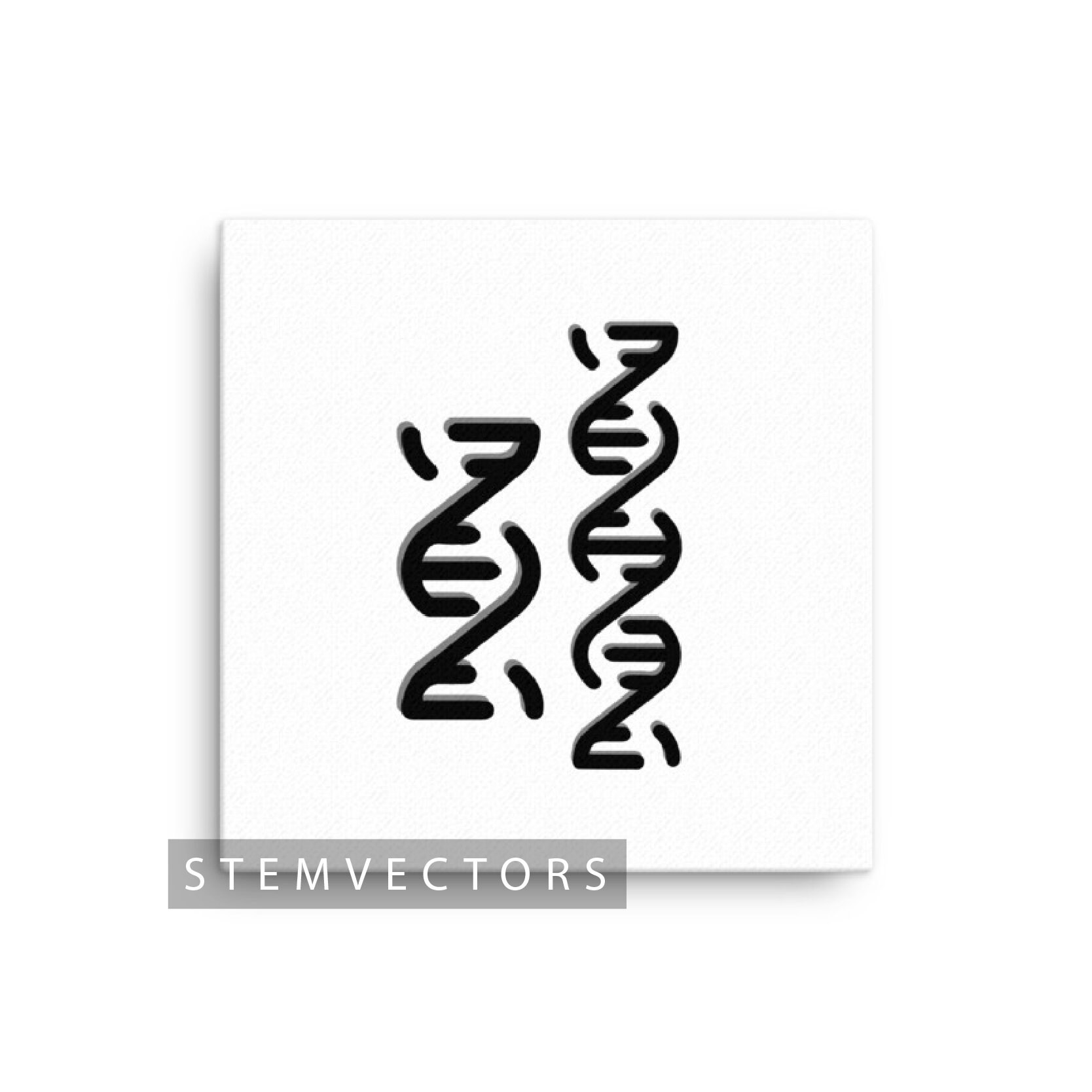 Shadow DNA Strand digital Download Black and White Vector - Etsy
